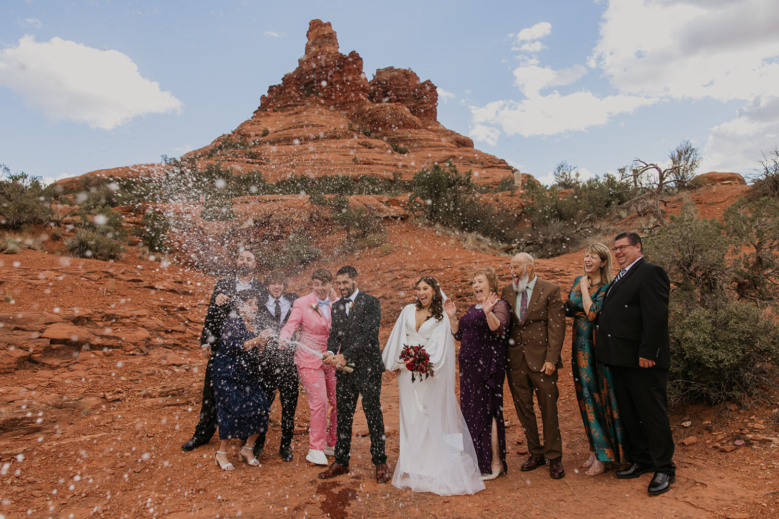 Fall Elopement in Sedona with Family